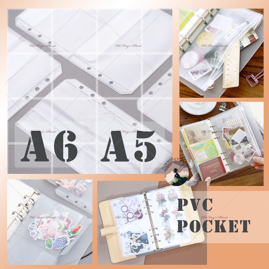 Pocket Storage Bag Cash planner Binder diary notebook Journal Schedule ...