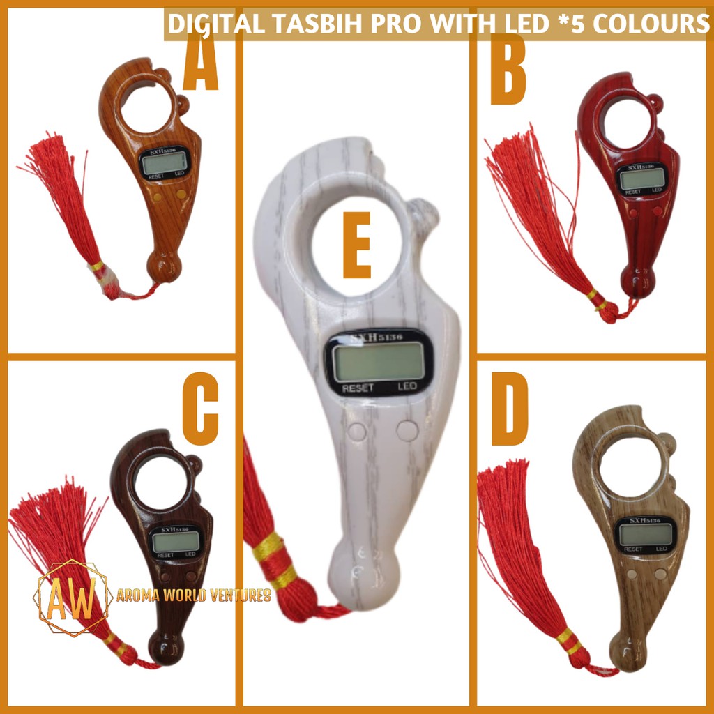 Tasbih Digital Pro with LED Version * Muslim Prayer Counter, Rotating ...