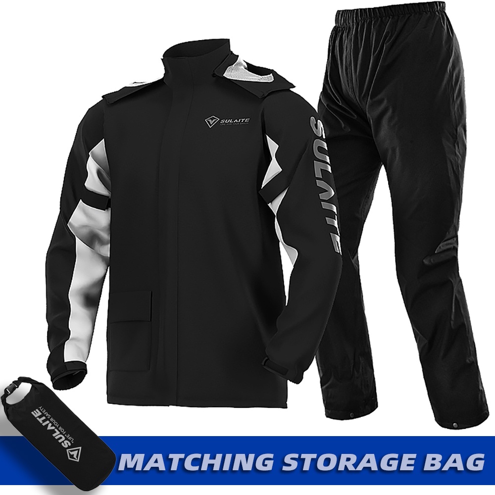 ready stock! NEW Grey Motorcycle Raincoat Moto Racing Riding Scooter ...