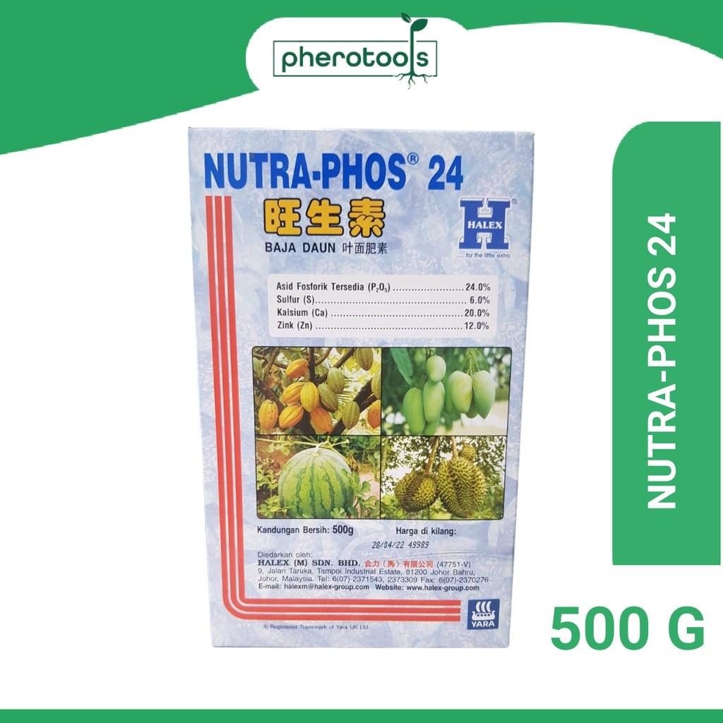Pherotools HALEX NUTRA-PHOS 24 500g/2KG (Baja Daun) Foliar Fertilizer ...