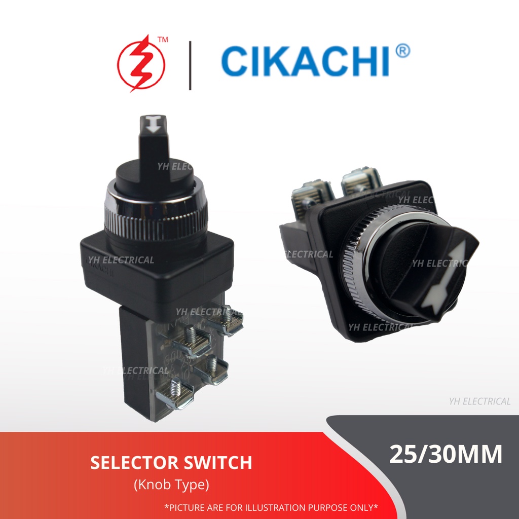 CKC 25/30MM Selector Switch (KNOB TYPE) ON/OFF or ON/OFF/ON ( CIKACHI ...