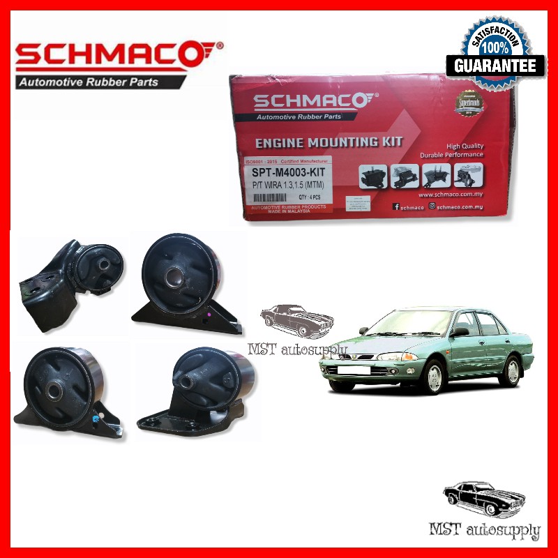 SCHMACO CAR ENGINE MOUNTING SET PROTON WIRA 1.3, 1.5 100% QUALITY ...