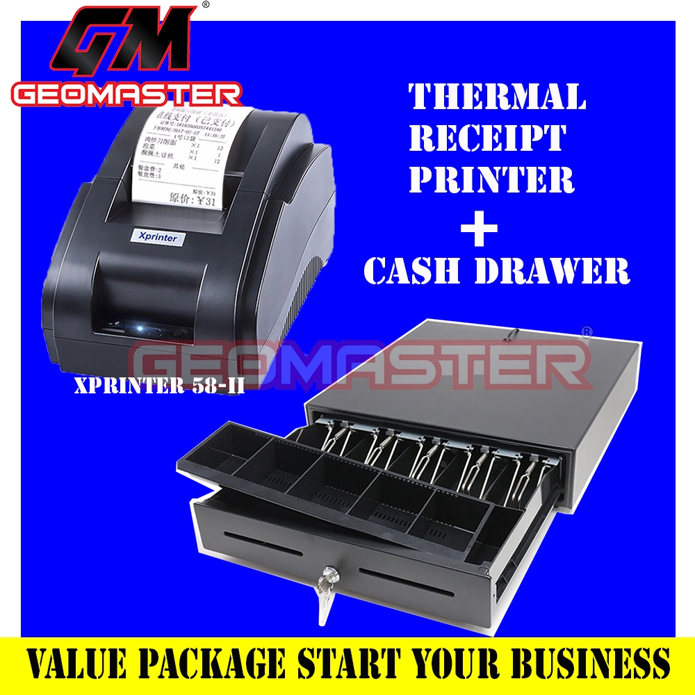 GEOMASTER CASH DRAWER RESIT PRINTER / PACKAGE RECEIPT PRINTER WITH ...