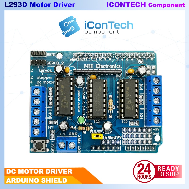 L293D Motor Driver Shield Arduino DC Motor Driver Controller Motor ...