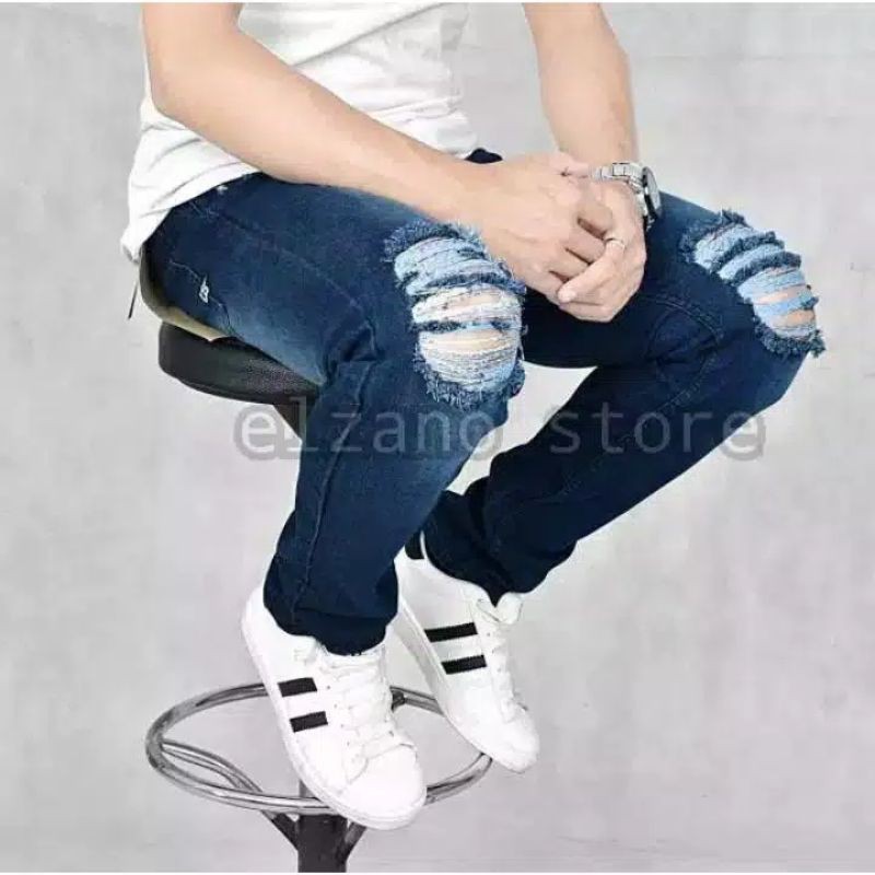 Ripped JEANS / RIPPED SKIN TROUSERS / CARGO JEANS | Shopee Malaysia