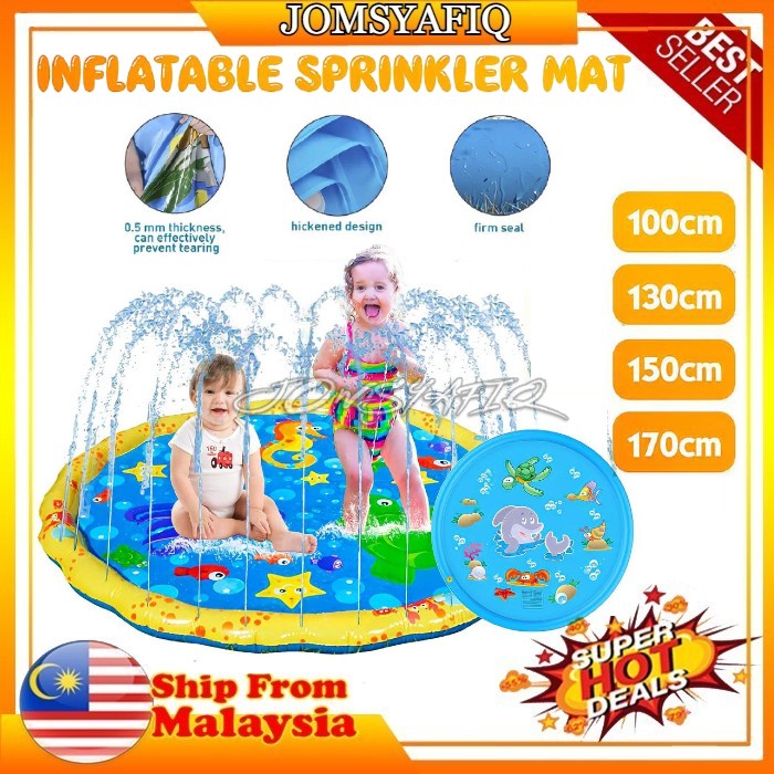( READY STOCK ) 170cm Swimming Pool Sprinkle & Splash Play Mat for Kids ...