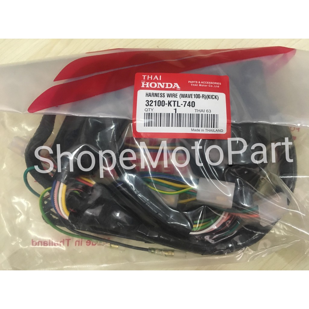 WIRE WYRE HARNESS WIRING SET HONDA WAVE 100 R 100R WAVE100R W100R KICK ...