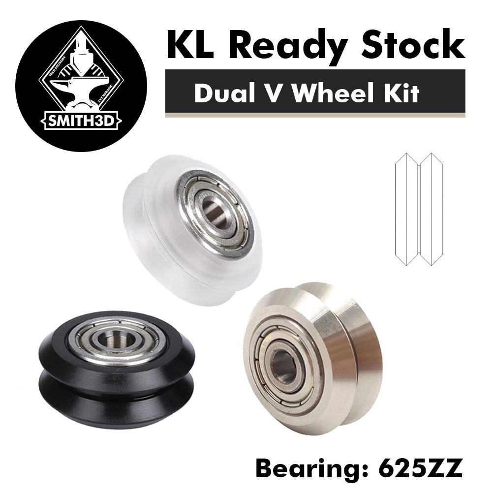 Dual V Wheel Kit for V-Slot Rail, CNC ,3D Printer | Shopee Malaysia
