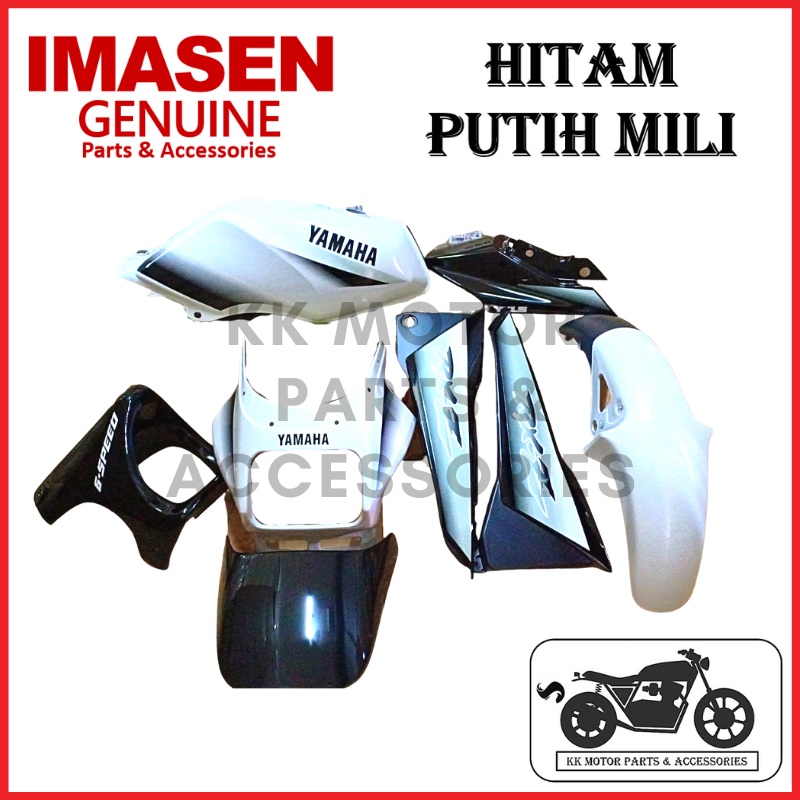 [FULL TANAM !!!] COVERSET RXZ IMASEN HITAM MILI / PUTIH MILI / HITAM ...