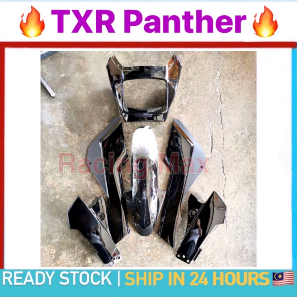 SUZUKI PANTHER TXR150 TXR 150 BODY COVER SET FULL BLACK (HLD) COVERSET ...