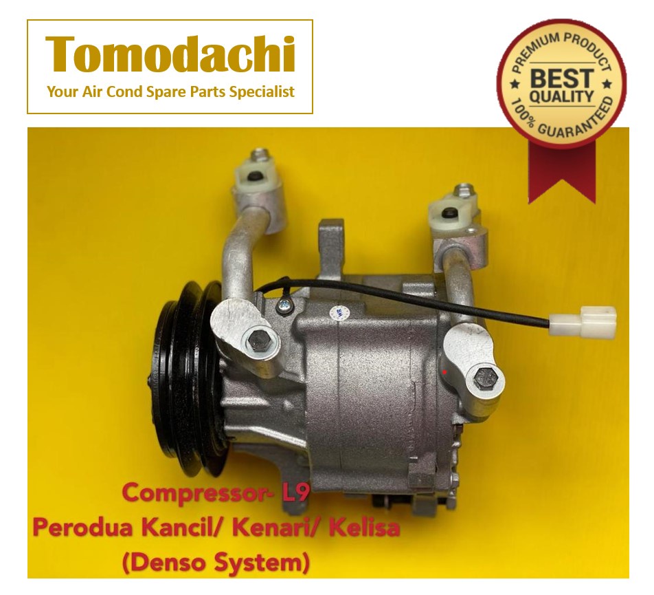 TOMODACHI Car Aircond Compressor DENSO L9 Perodua Kancil Kenari Kelisa | Compressor Aircond ...