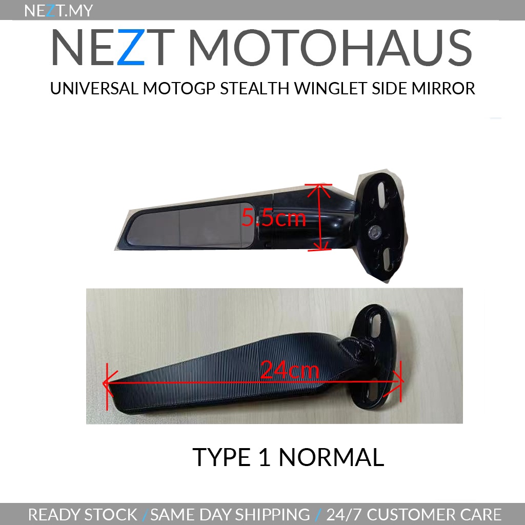 UNIVERSAL MOTOGP STEALTH CNC WINGLET SIDE MIRROR SUPERBIKE R15 R25 ...