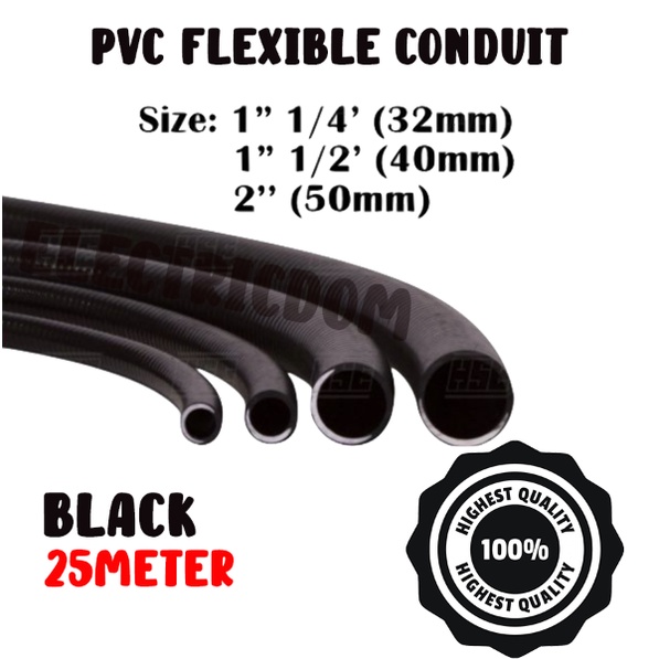 Flexible pvc conduit corrugated flexible pipe 32mm/ 40mm / 50mm (Wiring ...