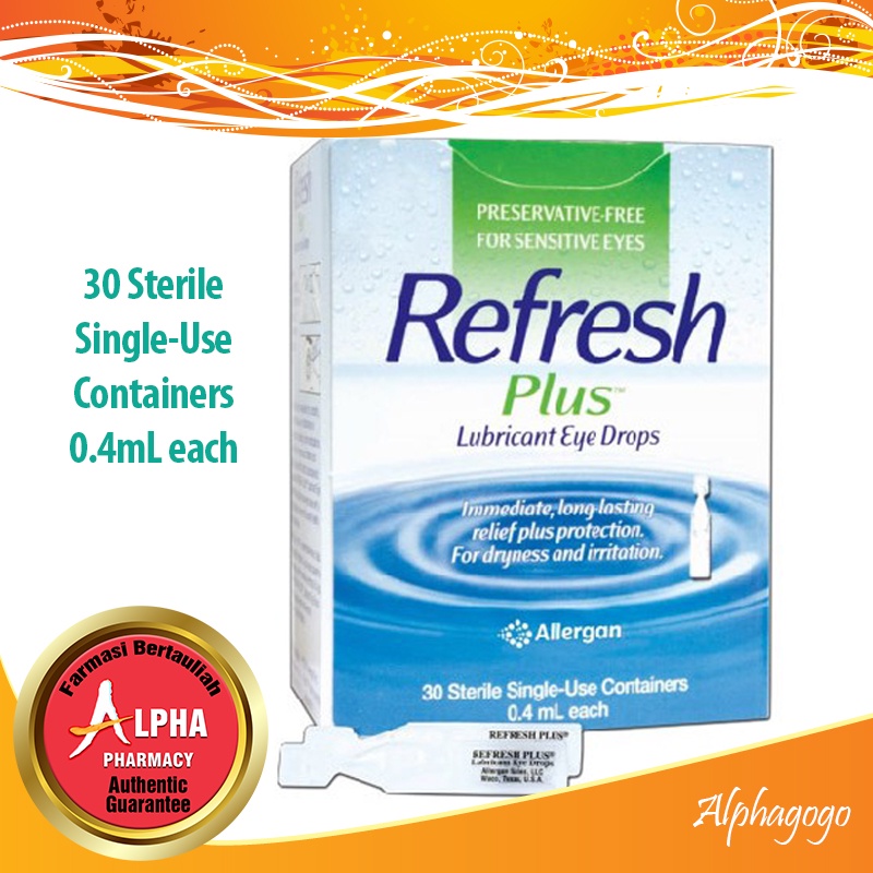 Refresh Plus Lubricant Eye Drop 30's Preservative-Free ALLERGAN (Exp ...