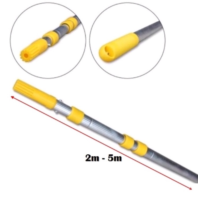 4m (12feet) / 5m (16feet) Adjustable Telescopic Aluminium Extension ...