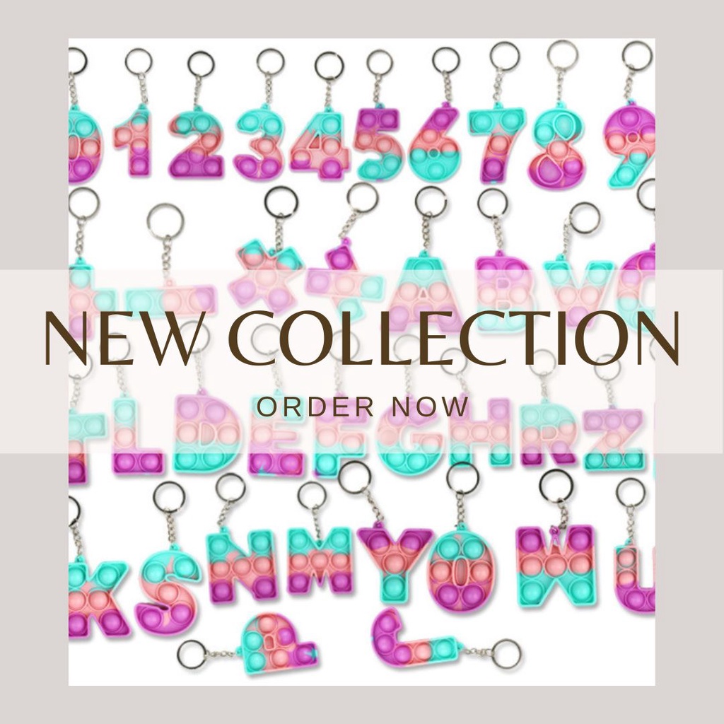 【Push Pop It Mini Cute KeyChain & Fidget Toys】 Bubble Sensory Fidget ...