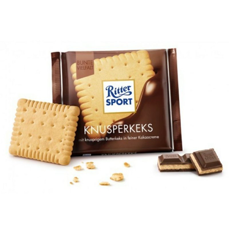 💥 Ritter Sport Knusperkeks/Butter Biscuits 100g 💥 | Shopee Malaysia
