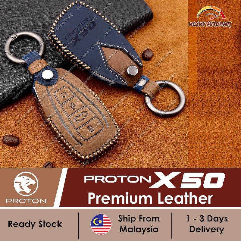 Proton X50 Premium Cowhide Leather Key Cover Horse Leather Remote Key ...