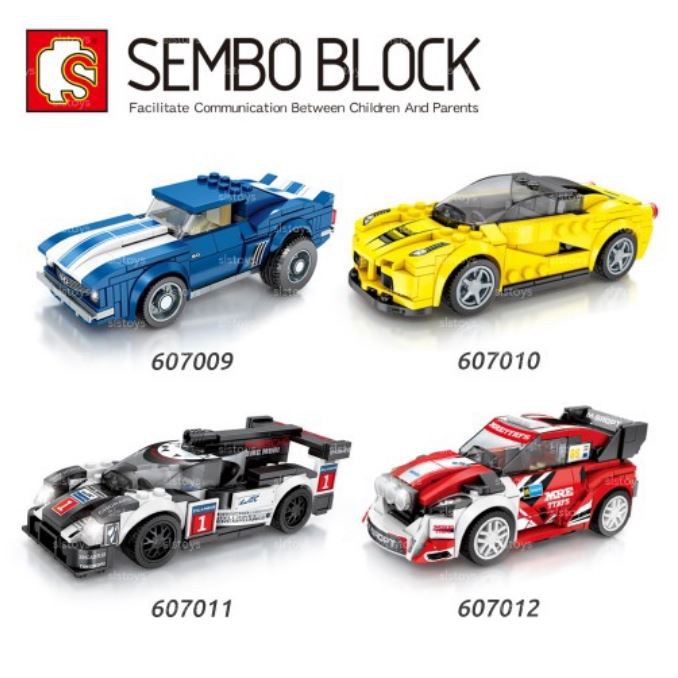 Sembo Block Mini Racing Cars Blocks 607009-607012/ Super Racing Blocks ...