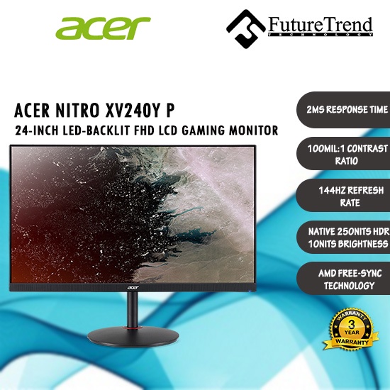 Acer Nitro XV240Y P (UM.QX0SM.P01) 23.8-inch / Full HD / 144Hz / IPS ...
