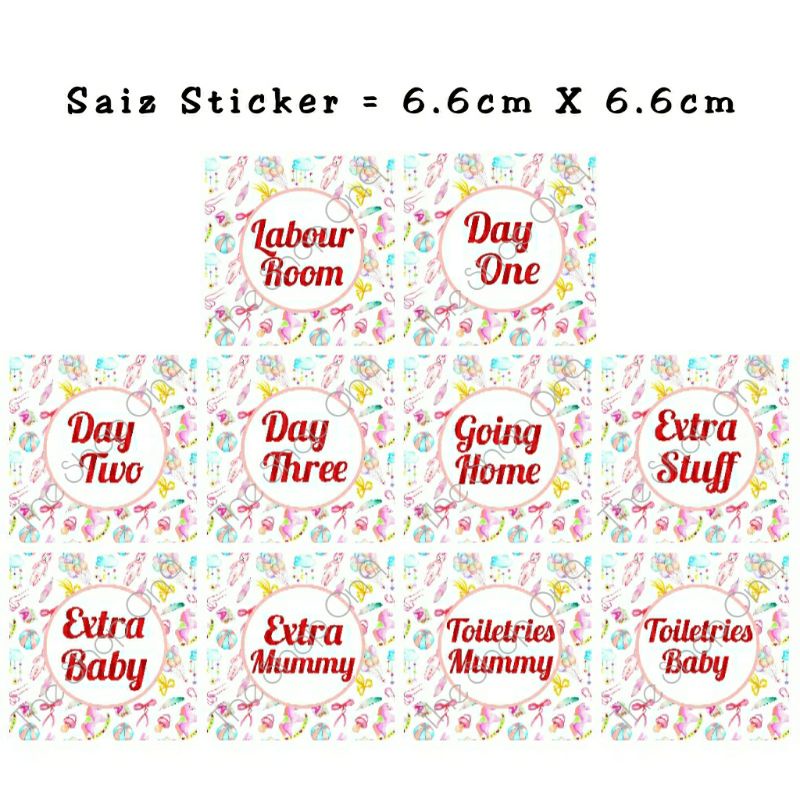 10pcs ziplock + stickers + free Checklist to Hospital Card | Plastik ...