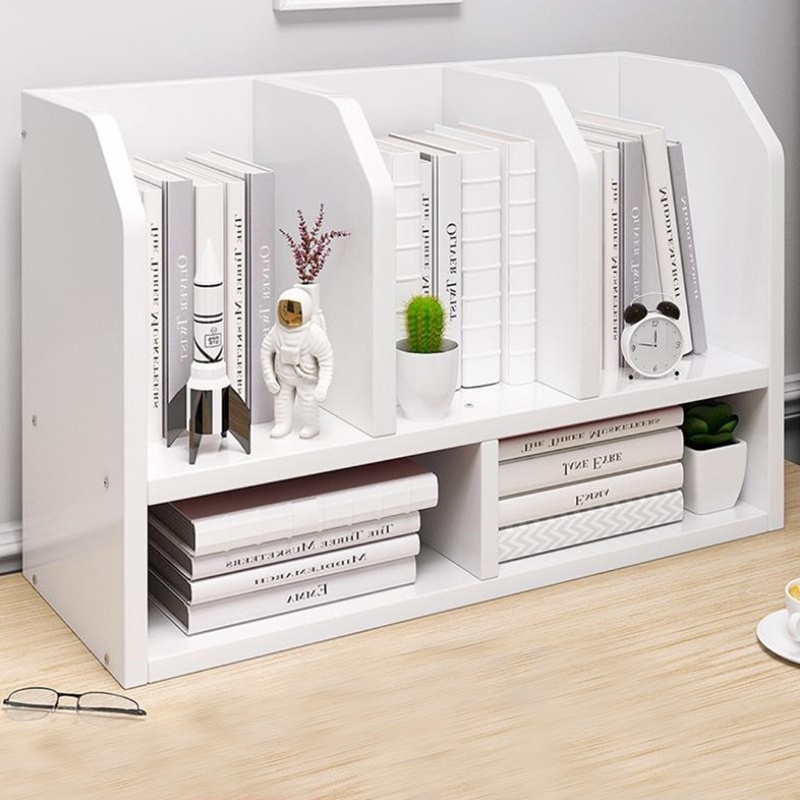 Corner table bookshelf tabletop storage rack student desktop book ...