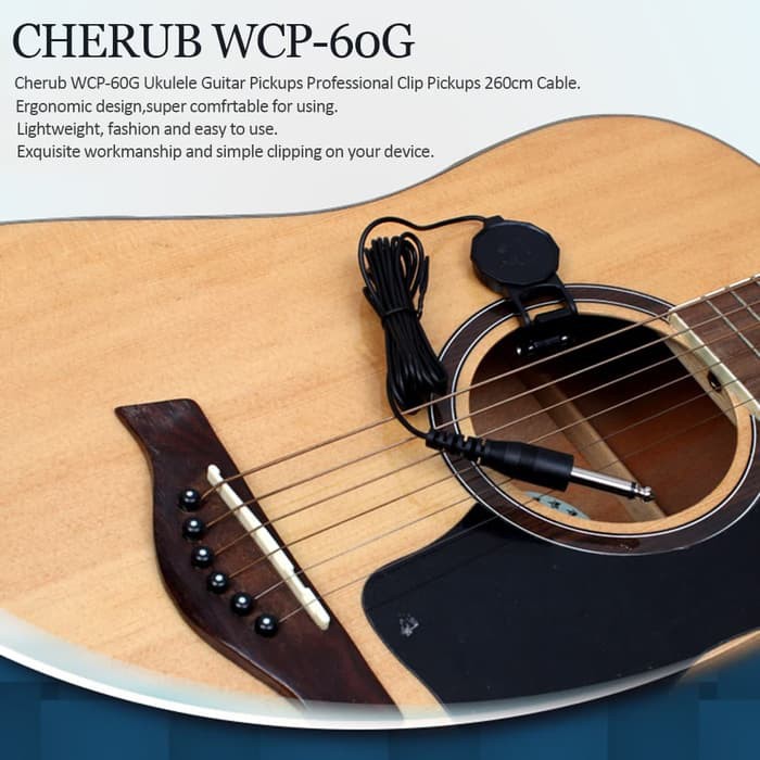 Cherub Guitar Pickup l Mic Acoustic Guitar Microphone Clip on Spull ...