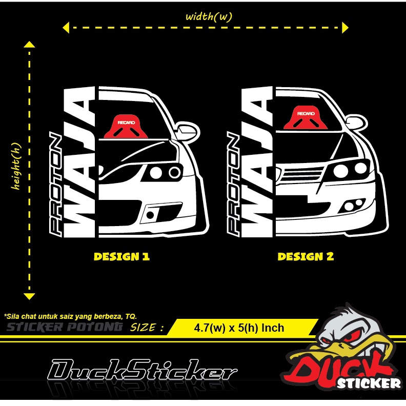 PROTON WAJA STICKER 1PCS (MUKA DEPAN) #proton #windscreen #waja #mmc # ...