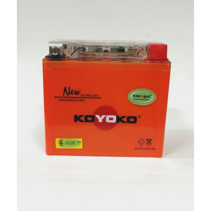 BATERI YTZ5S-BS MOTOSIKAL KOYOKO G2 NANOGEL BATTERY GTZ4V YTZ5S-BS FOR ...