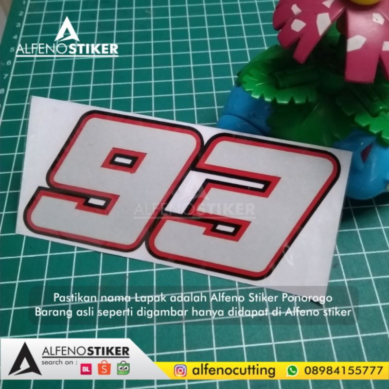 Marquez 93rd MotoGP Racing Number Sticker | Cutting Sticker | Shopee ...