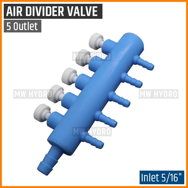 Air Flow Divider Valve / Air Divider Tap, 5 Blue Outlets | Shopee Malaysia