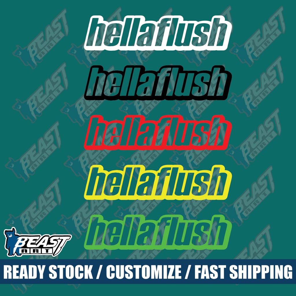 HELLAFLUSH 2 CAR STICKER / STICKER KERETA | Shopee Malaysia