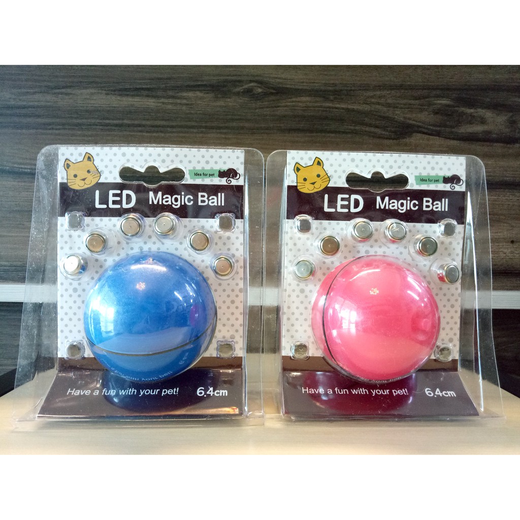 Magic Cat Toys Ball With Led Light Self-Rotating Ball 6.4cm | Shopee ...