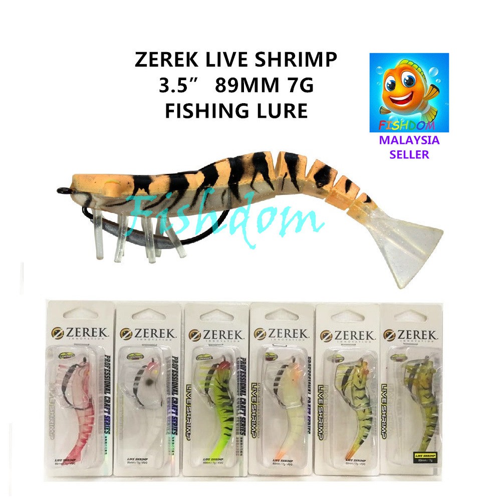 ZEREK LIVE SHRIMP 3.5” 89MM 7G FISHING LURE | Shopee Malaysia