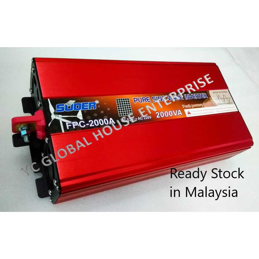 SUOER FPC Pure Sine Wave Inverter 1000W/1500W/2000W/3000W 12V/24V to ...