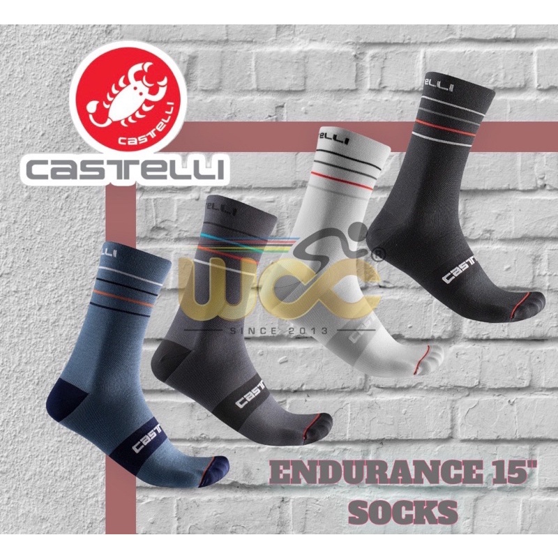 CASTELLI ENDURANCE 15 SOCKS CYCLING SOCKS ORIGINAL CASTELLI | Shopee Malaysia