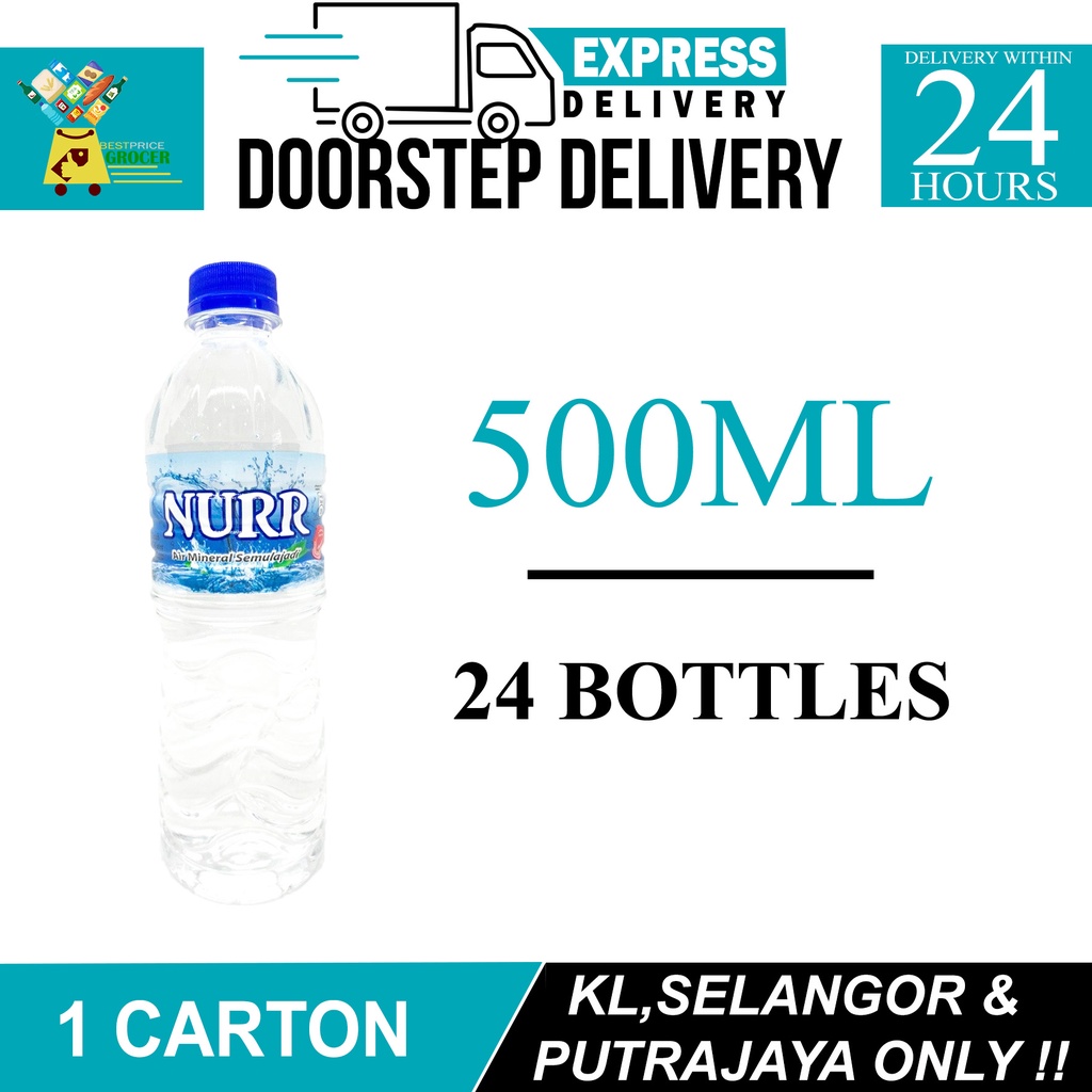 NURR MINERAL WATER - 500ML X 24 BOTTLES (24 BOTTLES) | Shopee Malaysia