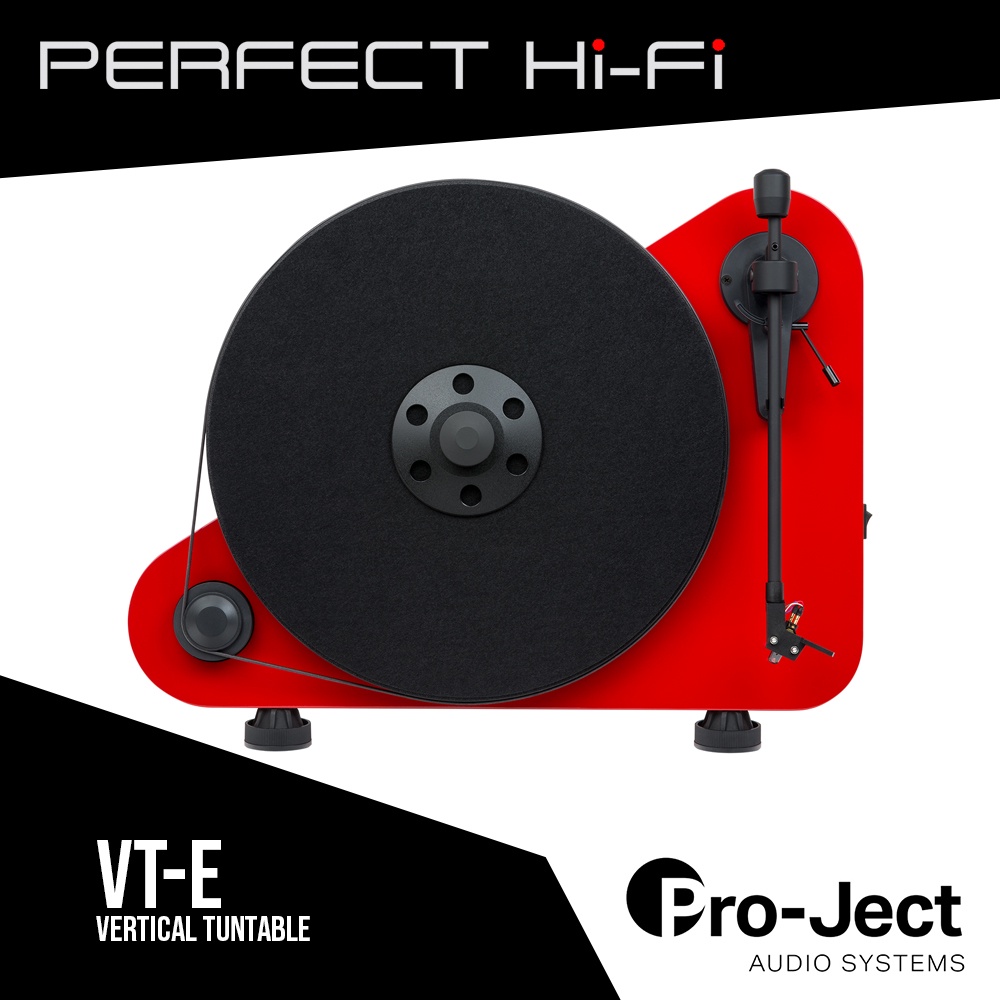 Pro-Ject Audio VT-E-R Vertical Turntable With Ortofon OM5E Cartridge Red Color | Shopee Malaysia
