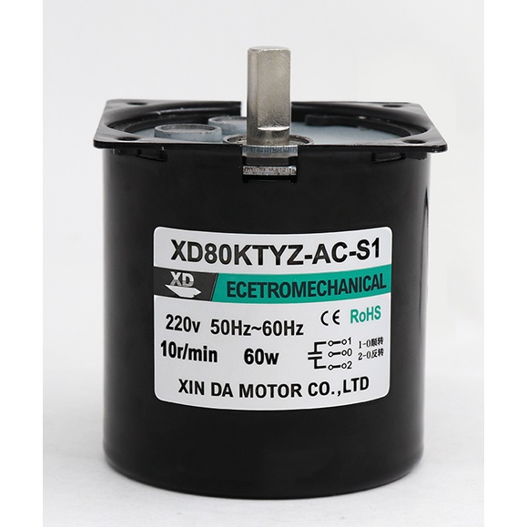 80KTYZ AC motor 220V 5rpm -110rpm motor micro slow speed machine 60W ...