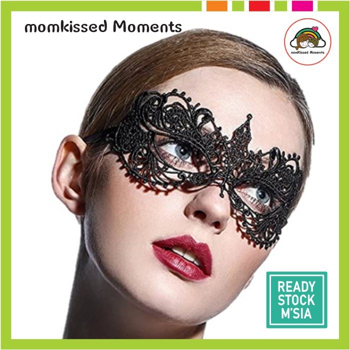 🎀Msia🇲🇾Stock🎀 Black Lace Masquerade Mask Women Masquerade Mask Lace ...