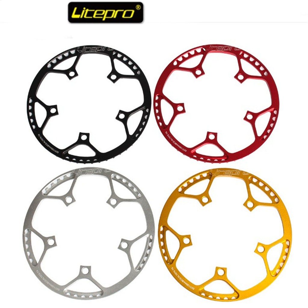 Litepro Original single chainring 130 BCD chainring for folding bike, road bike, MTB mountain ...