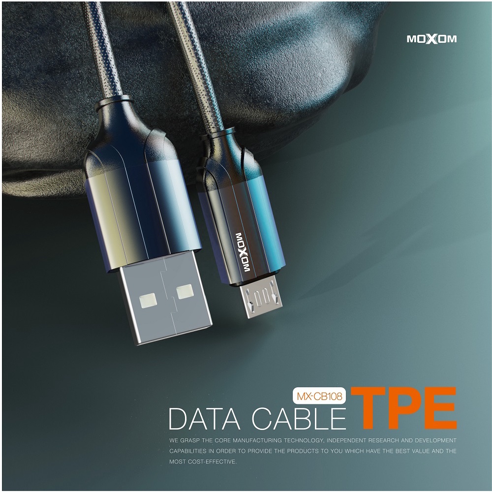 Original Moxom 1M 2M Fast Charge Cable 3A Fast Charging Charger Cable ...