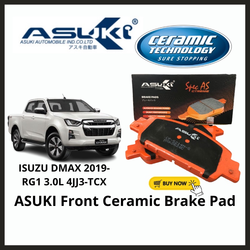 ASUKI Front Ceramic Brake Pad Isuzu Dmax RG1 2019 Xterrian 2022 Spare ...