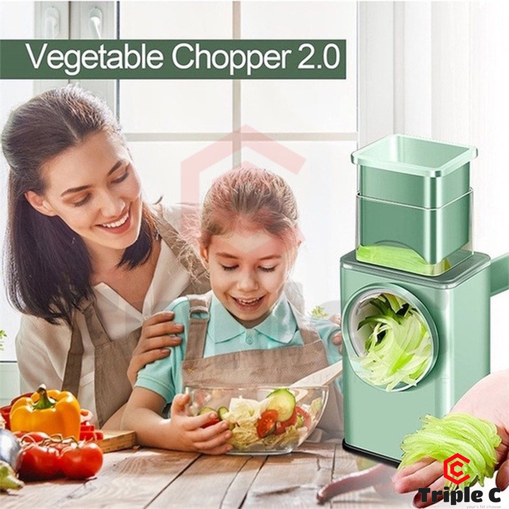 [Triple C] Drum Vegetable Cutter Kitchen Household Circular Vegetable ...