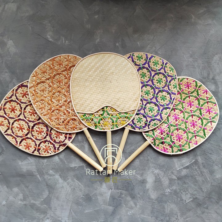 Nyonya Bamboo Weaved Sulaman Kipas Fan Baba Nyonya Peranakan Kipas ...