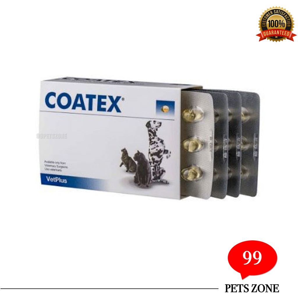 Vetplus Coatex EFA Skin Supplement For Cat & Dogs 60 Capsules | Shopee ...