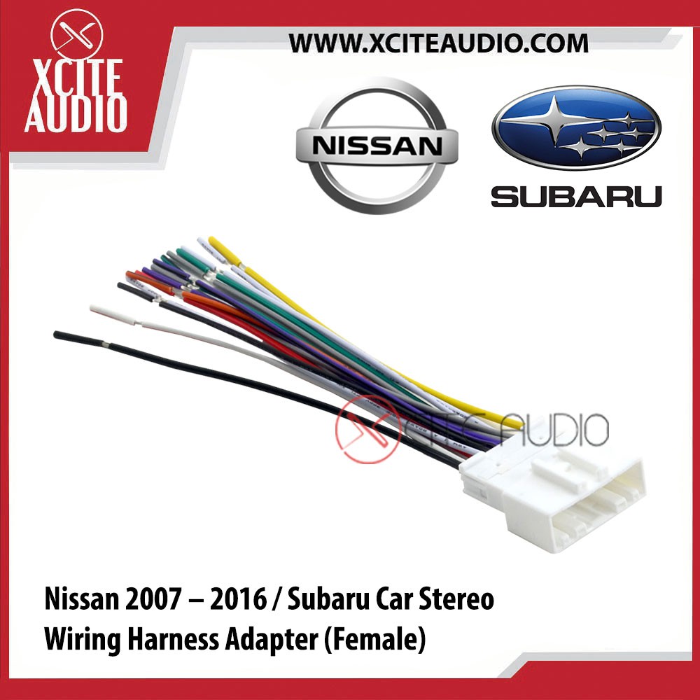 Nissan 2007 - 2016 / Subaru Car Stereo Wiring Socket Harness Adapter ...