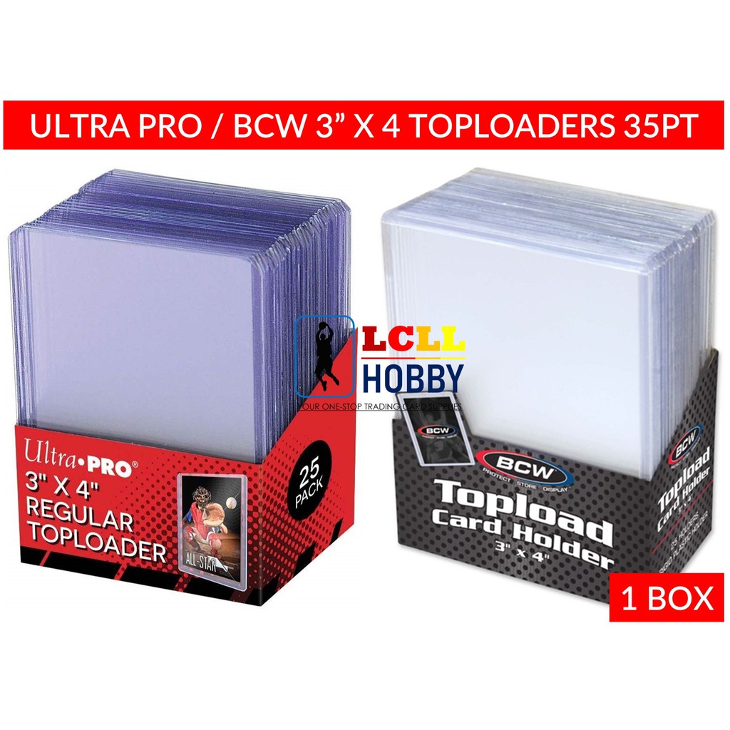 ULTRA PRO / BCW 3" X 4" REGULAR TOPLOADER HOLDS 35PT CARD 1BOX | Shopee ...