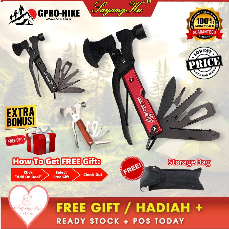 Sayangku Pocket Multipurpose Camping Multi Tool Stainless Steel Axe ...