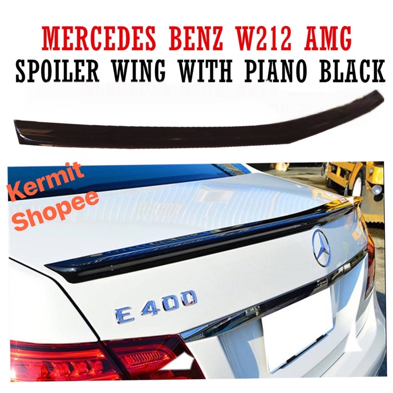 W212 ABS With Piano Black Car Rear Trunk Wing Lip Spoiler for Mercedes ...